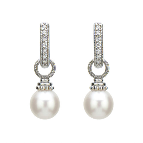 Provence Almond Earring Charms with White Diamonds | JudeFrances