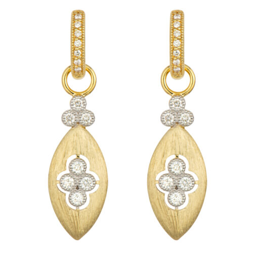 Provence Almond Earring Charms with White Diamonds | JudeFrances