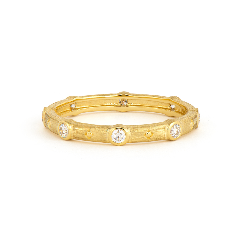 Provence Stacker Band with White Diamonds | JudeFrances