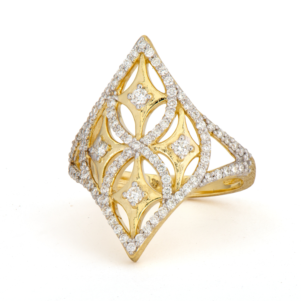 Moroccan Diamond Crusted Wirework Ring | JudeFrances