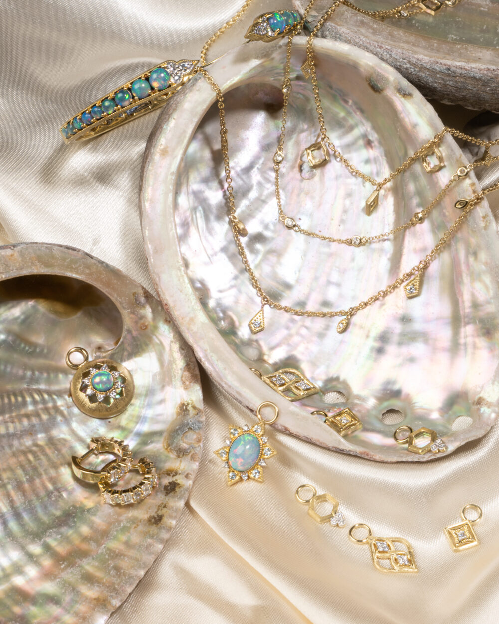 Moroccan Open Opal Bangle | JudeFrances